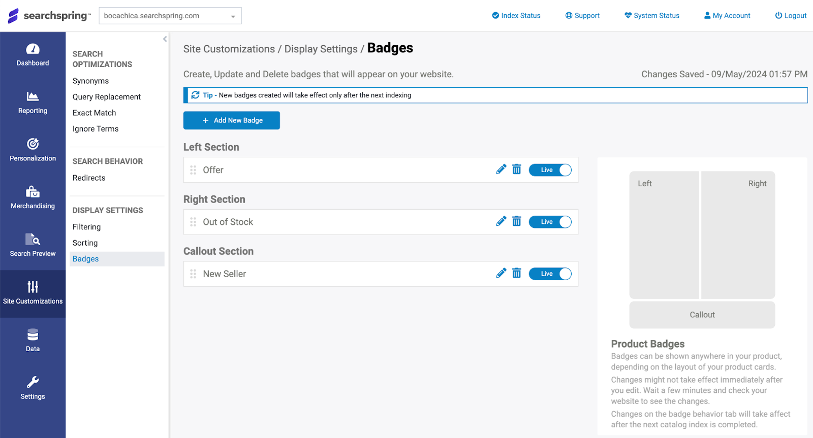 Badge Manager – Searchspring Help Desk