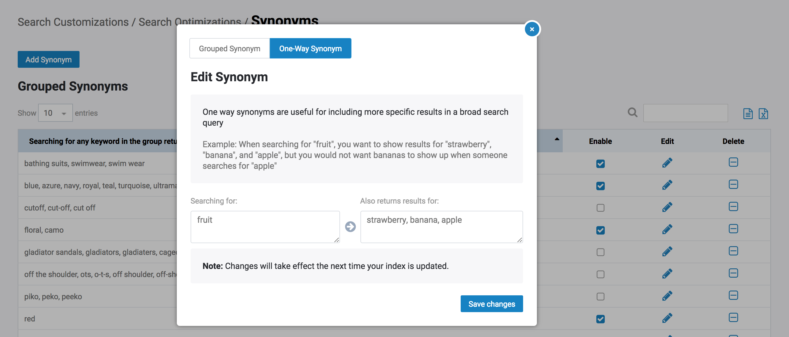 Synonyms Searchspring Help Desk Synonyms Searchspring Help Desk
