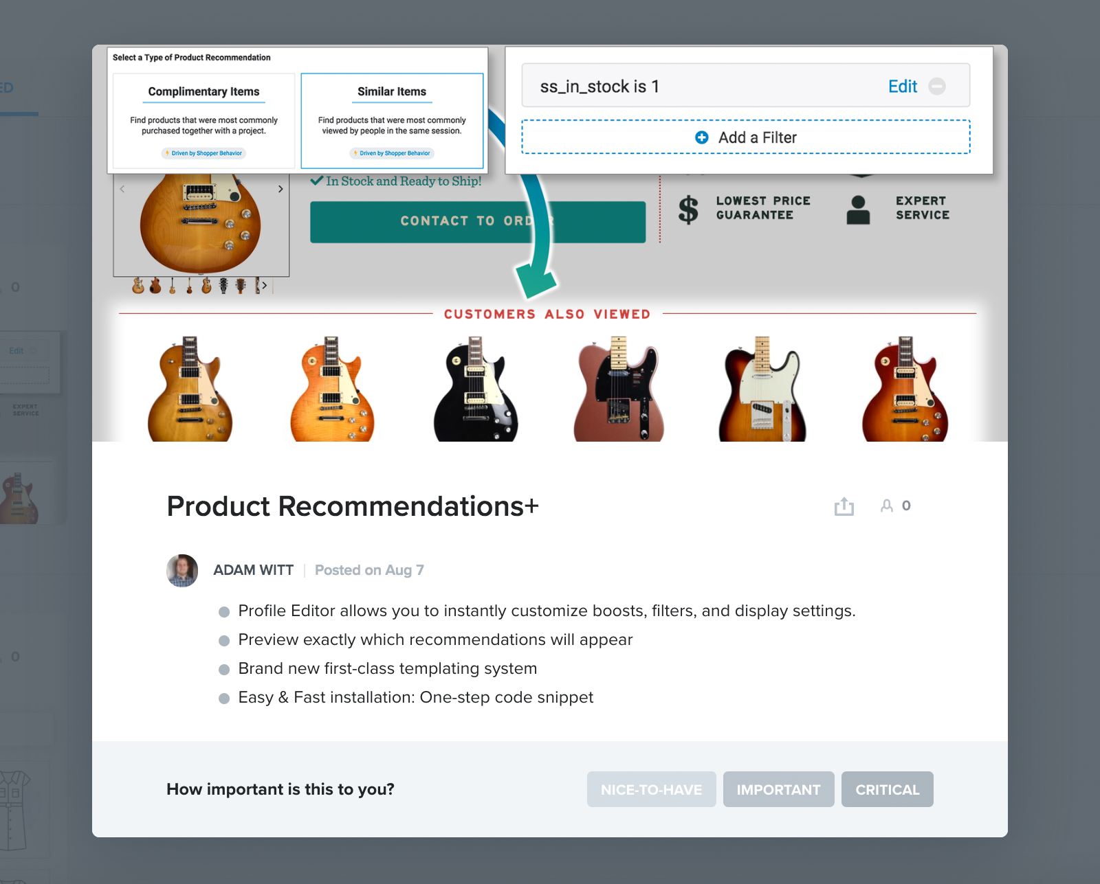 Idea Portal – Searchspring Help Desk